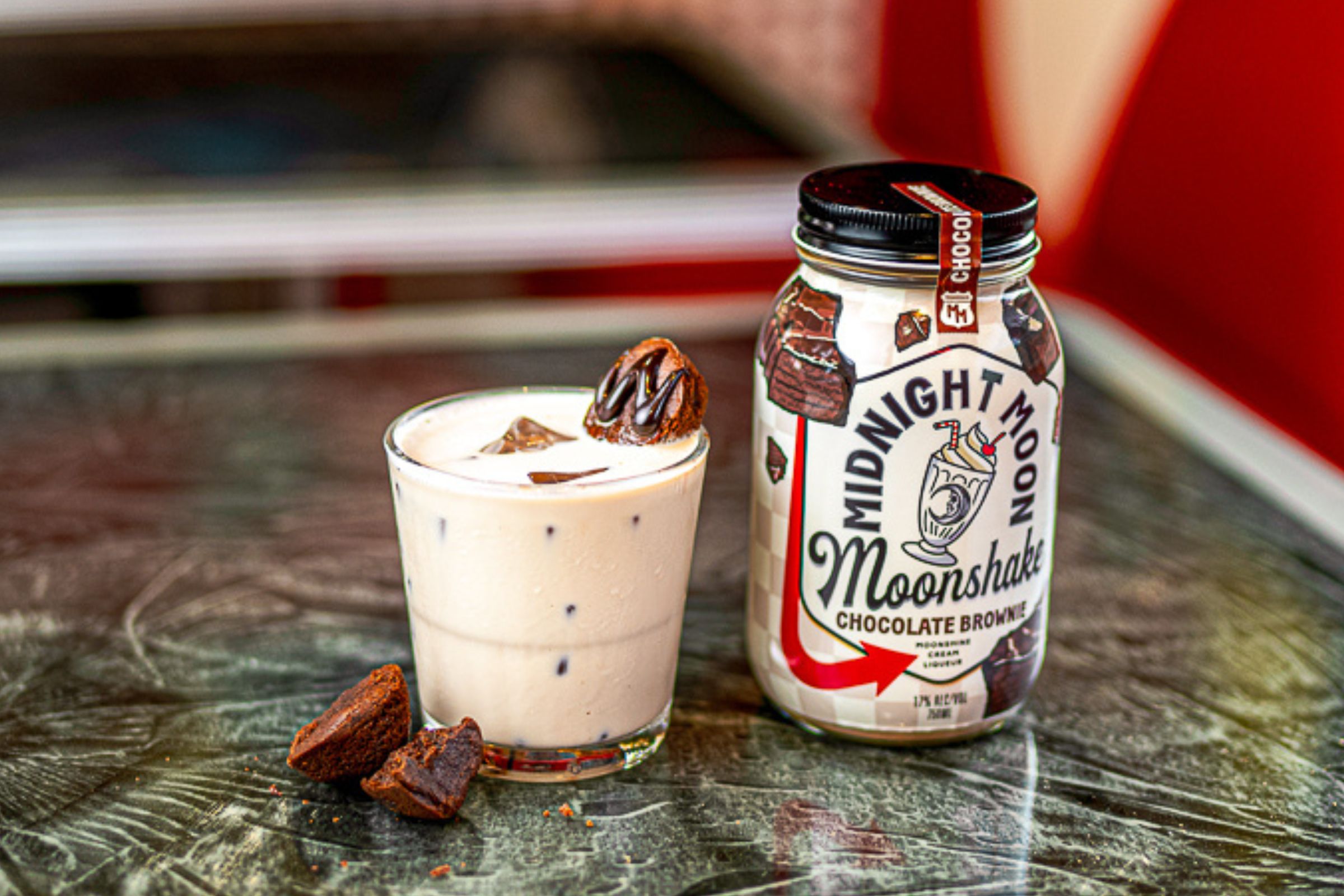 Chocolate Brownie Cream Liqueur Cocktails - Midnight Moon Moonshine and ...